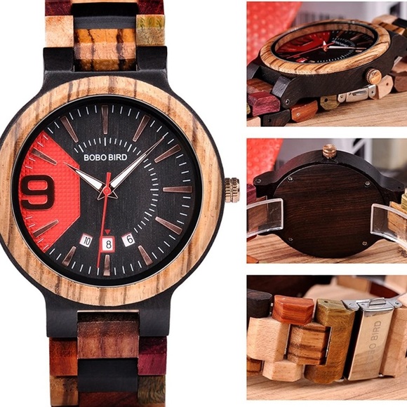 Accessories | Colorful Wooden Mens Unique Watch Nwt | Poshmark
